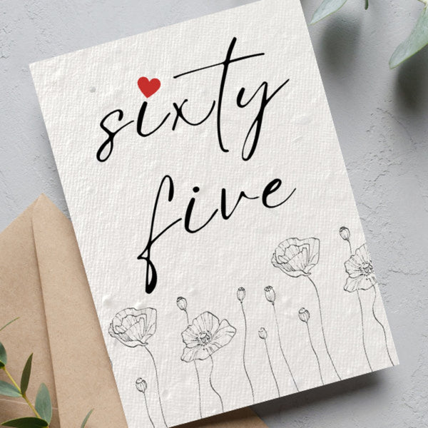 65th Birthday Cards | Card for 65th Birthday | Dear Emily Designs ...